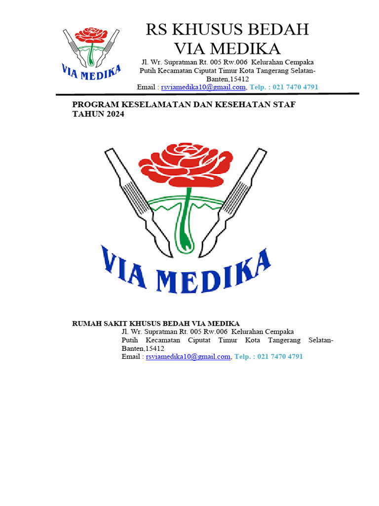 Program Kesehatan Staf RS Via Medika | PDF | Sains & Matematika