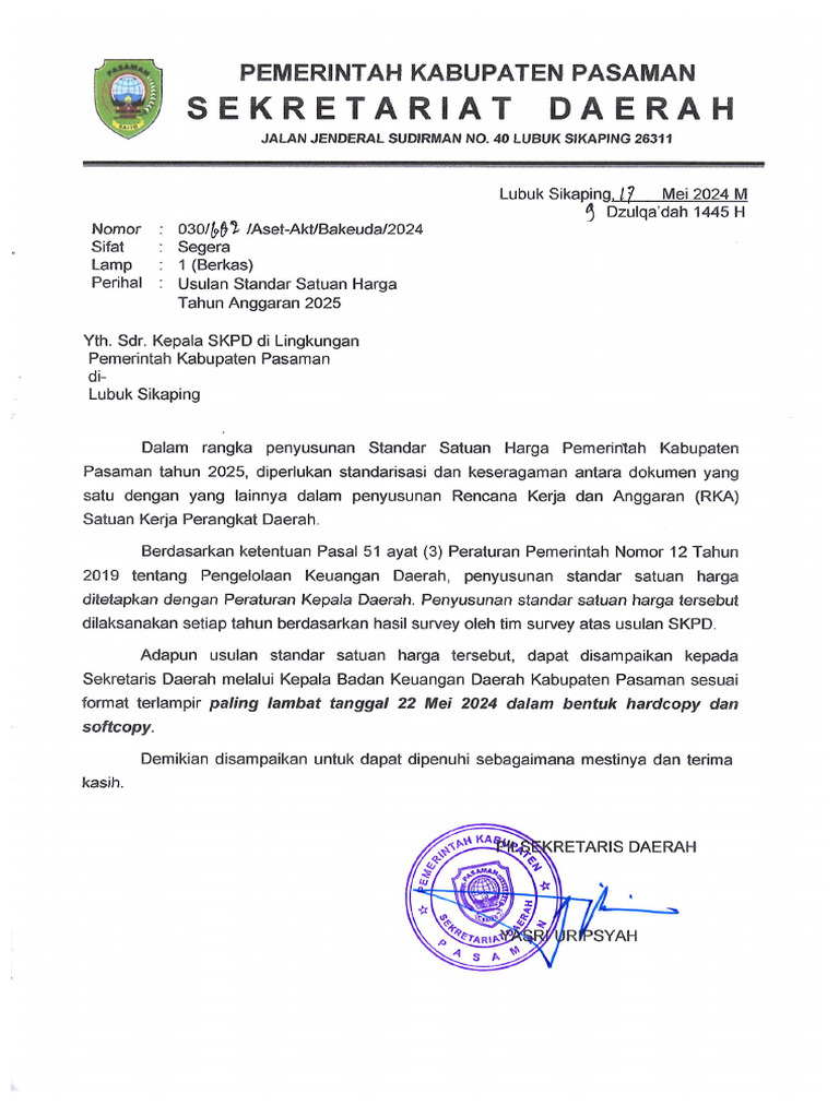 Scan Surat SSH 2025 | PDF