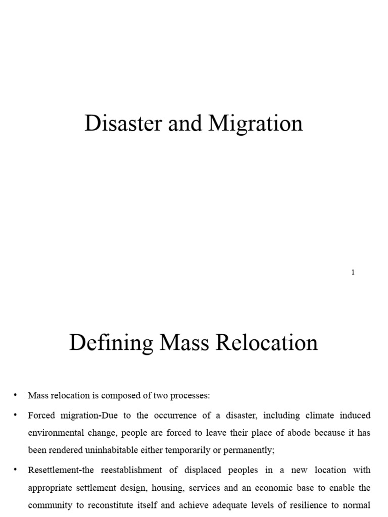 Disaster and Migration | PDF | Natural Disasters | Hazards