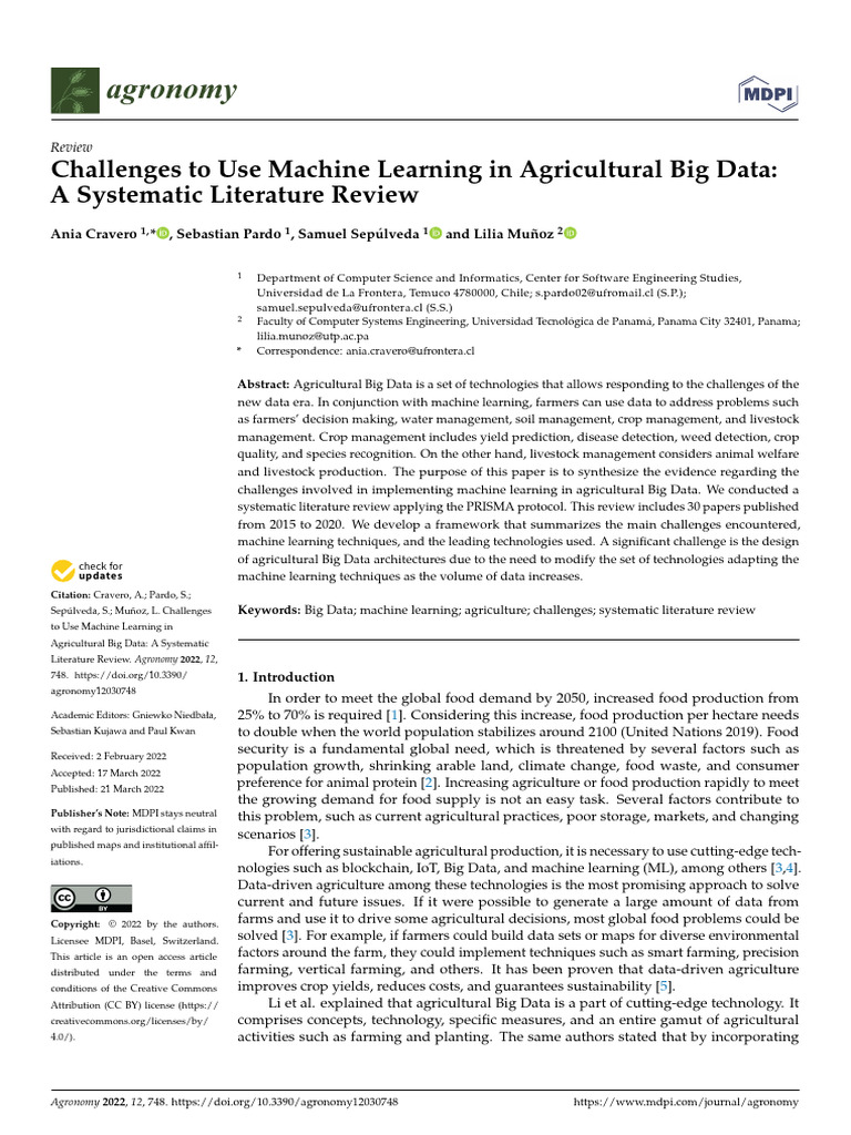 agronomy-12-00748-v2 | PDF | Machine Learning | Agriculture