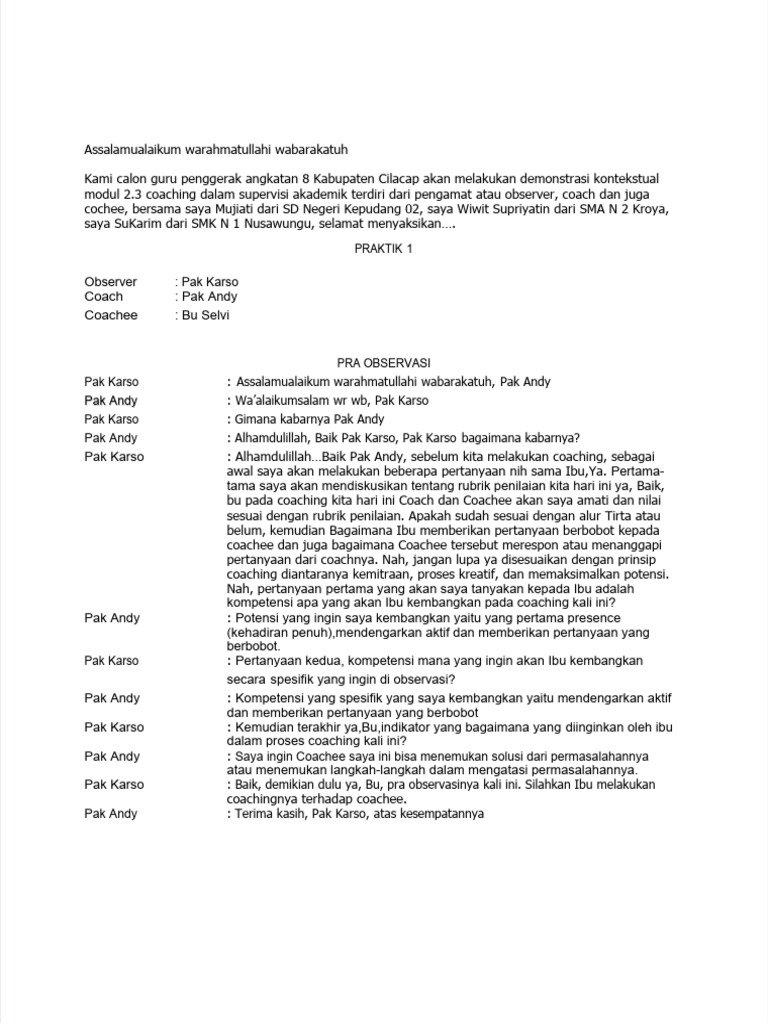 PDF Teks Demonstrasi Kontekstual Modul 23 | PDF | Pengembangan Diri | Kesehatan Holistik