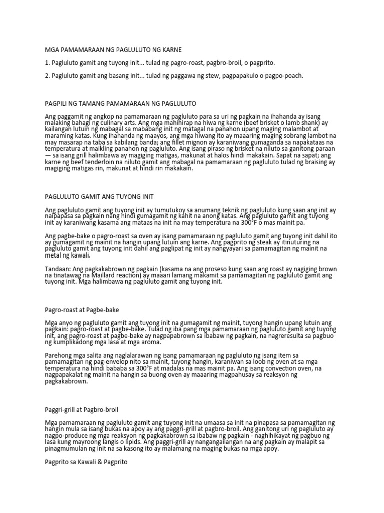 TAGALOG VERSION (TLE REPORT) | PDF