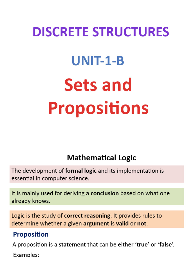 Unit 1 Part 2 | PDF | If And Only If | Logic
