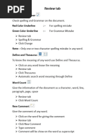 MS Word 2021 Review Tab Guide | PDF | Proofreading | Linguistics