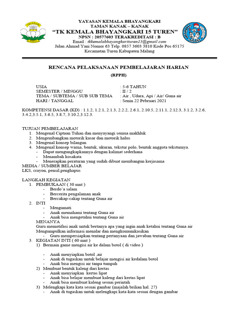 RPPH SMT 2, MGG 8 Senin | PDF