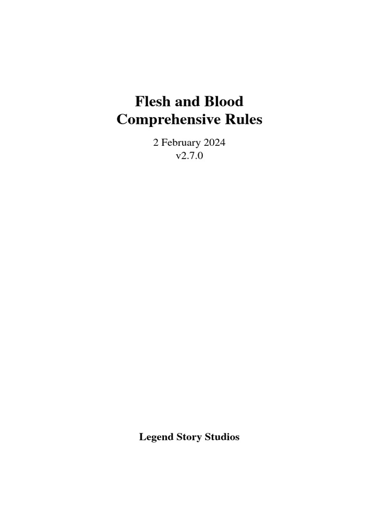 FaB Comprehensive Rules v2 7 0 | PDF | Computer Programming