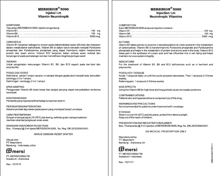 Mersibion 5000 Inj | PDF