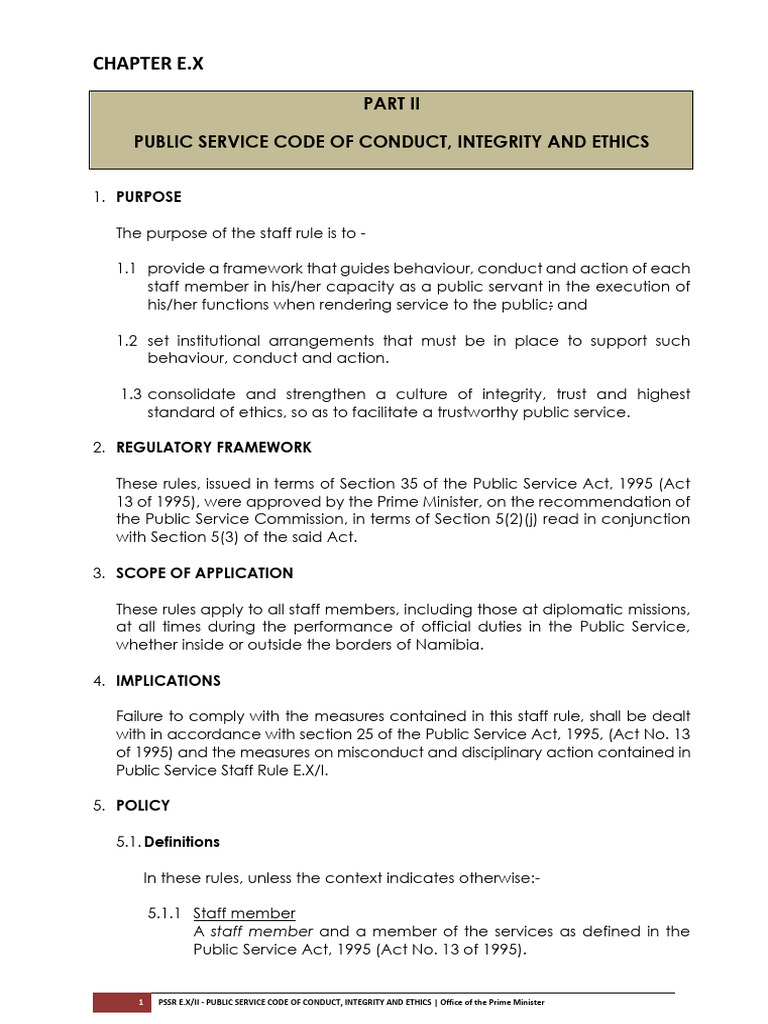 Code of Conduct Integrity and Ethics | PDF | Corruption | Integrity