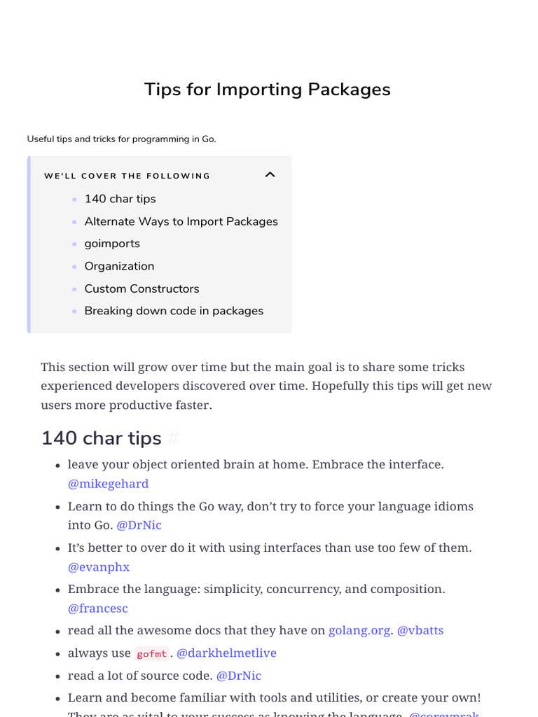 56 Tips For Importing Packages | PDF | Computing | Information Technology