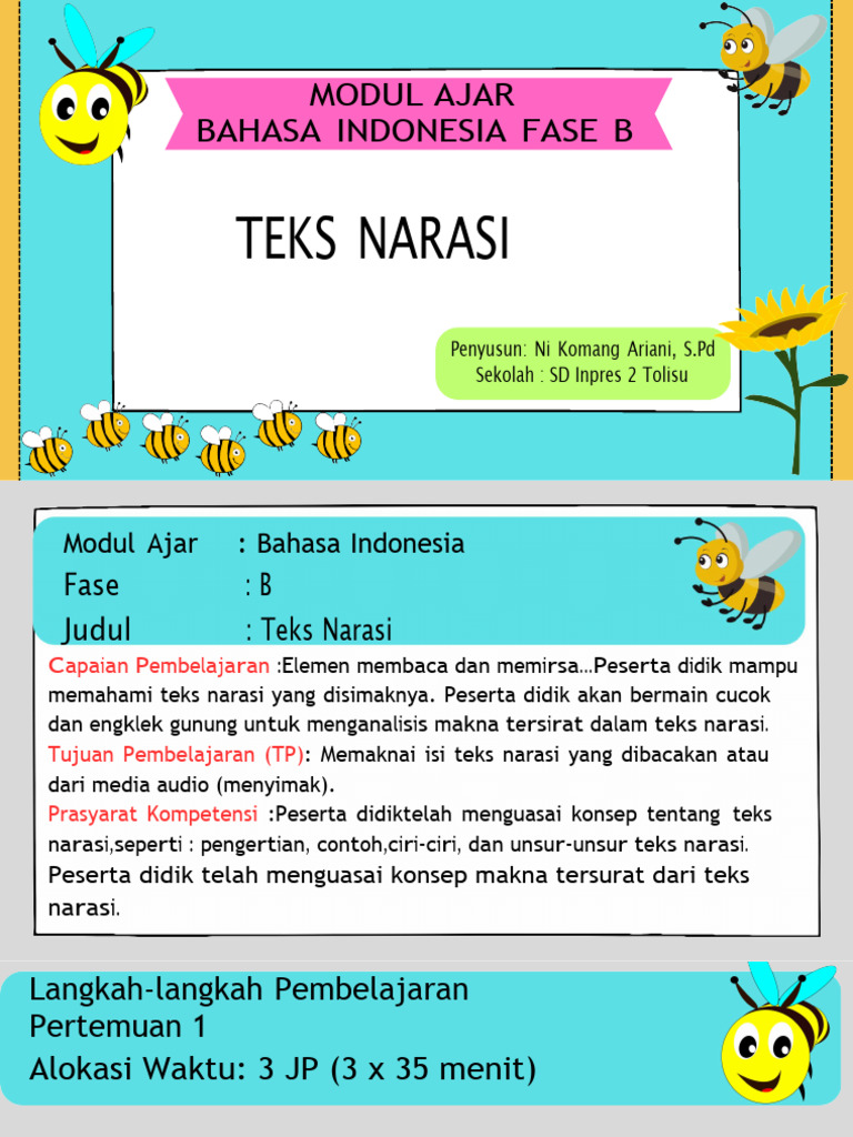 Modul Ajar Bahasa Indonesia Teks Narasi - Compressed | PDF | Sains ...