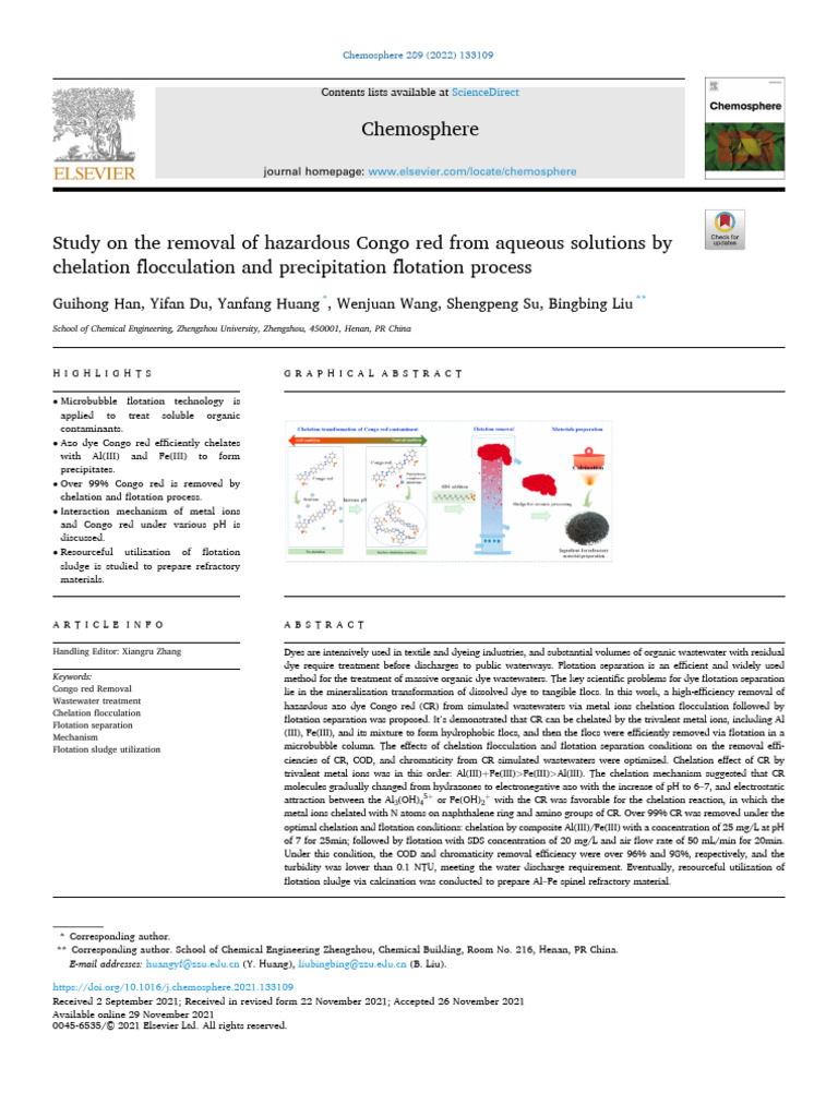 Cooagulation Reference | PDF | Chromium | Chelation