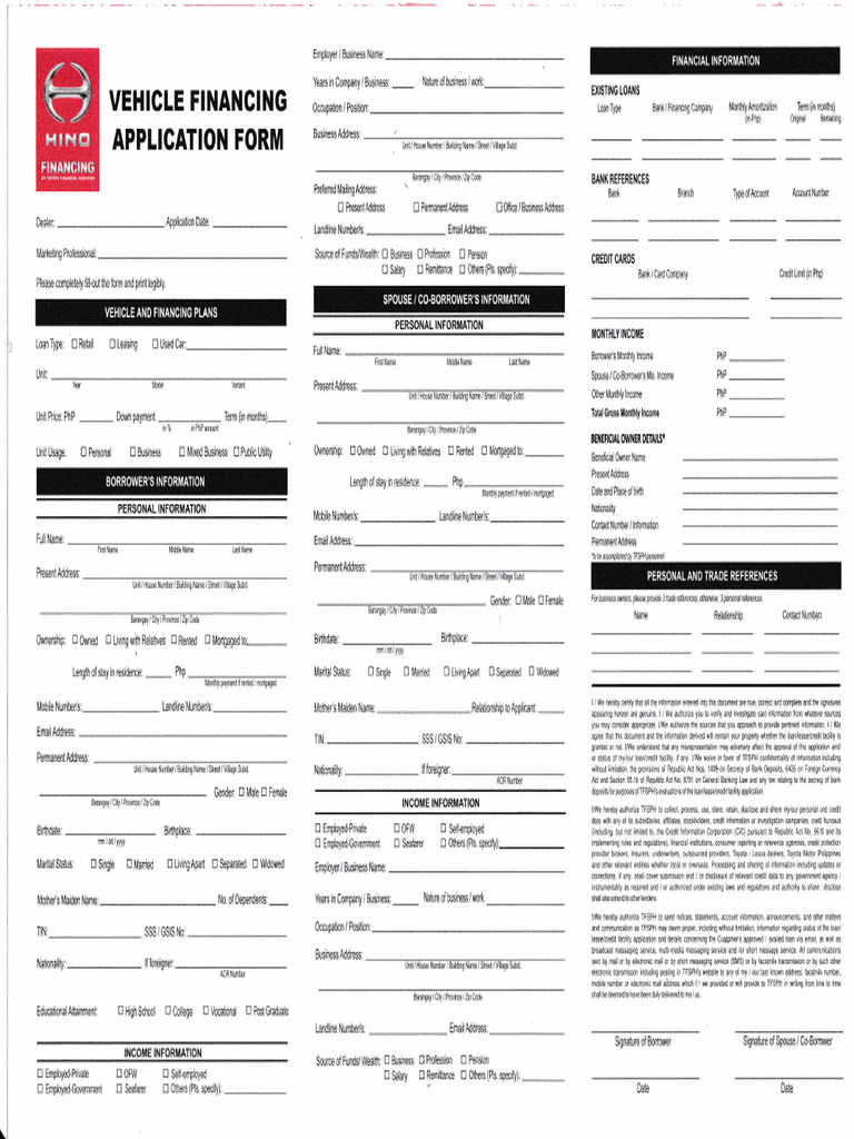 Tfs Application Form | PDF