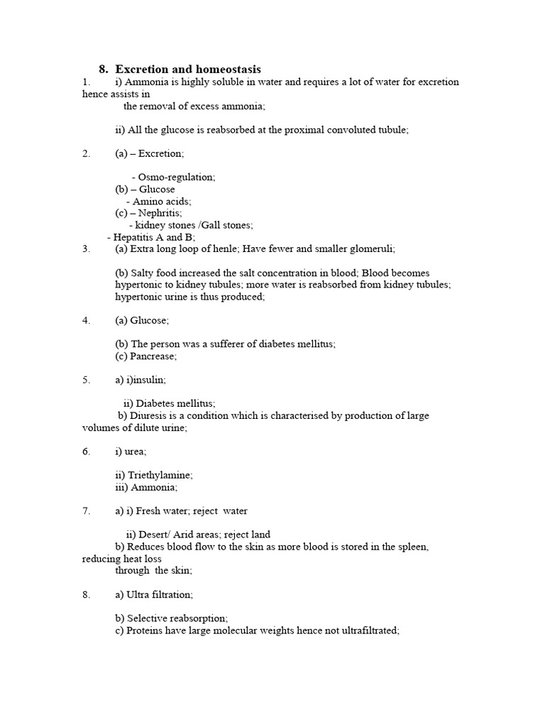 A Excretion N Homeostasis | PDF | Kidney