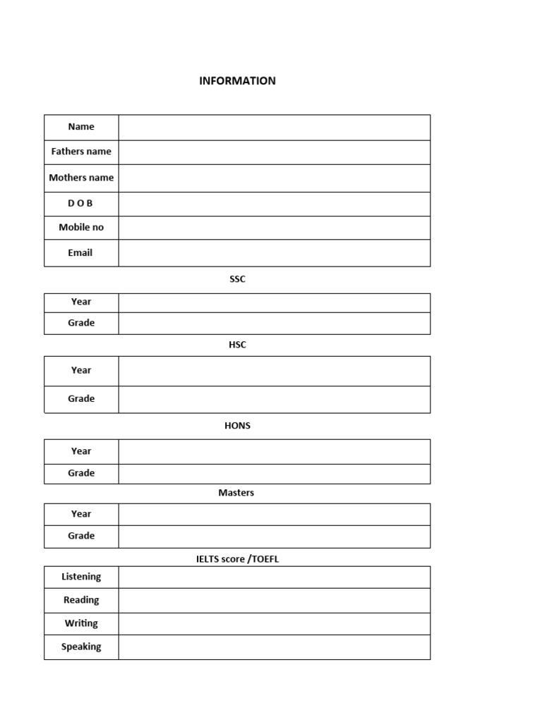 Customer Info Form | PDF