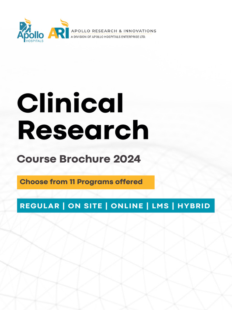 CR Course Brochure April 2024 | PDF | Clinical Trial | Pharmacovigilance