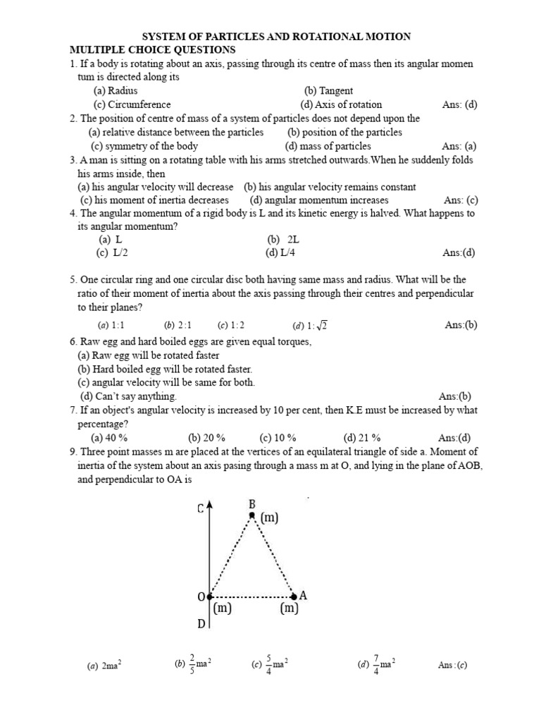 Rotational Motion | PDF | Rotation Around A Fixed Axis | Torque