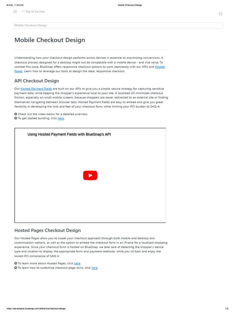 Mobile Checkout Design | PDF | Point Of Sale | Payment Card Industry Data Security Standard