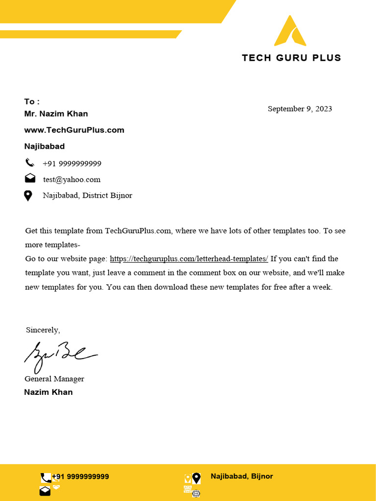 TechGuruPlus Letterhead Template | PDF | Technology & Engineering