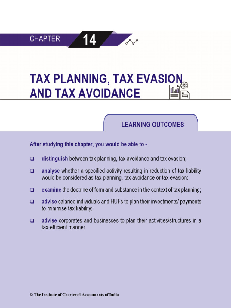 Tax Planning vs. Evasion & Avoidance | PDF | Tax Avoidance | Taxes