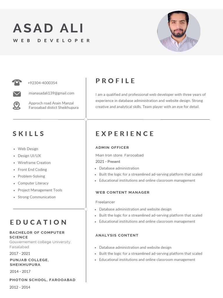 Asad Ali Resume | PDF