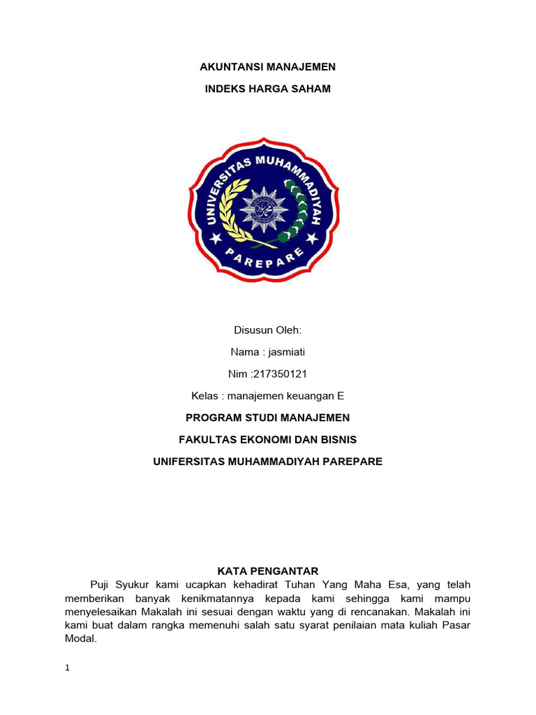 Pasar Modal IHS | PDF