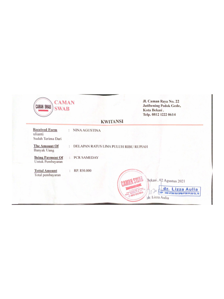 KWITANSI | PDF
