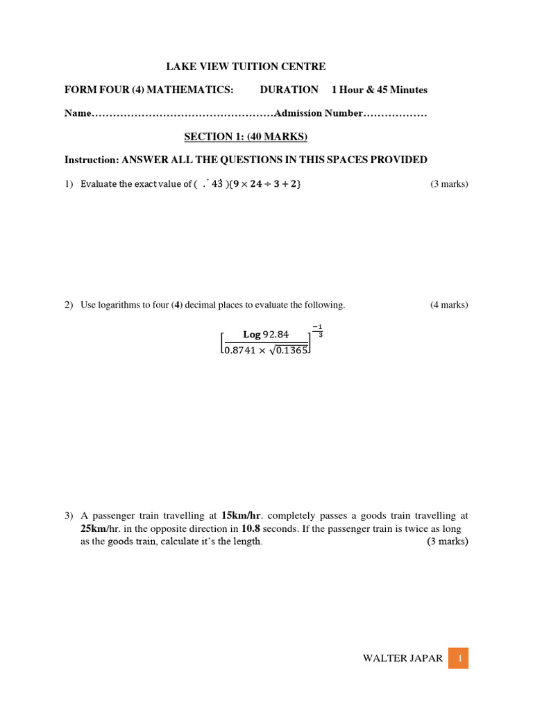 Form 4 Mathematics | PDF | Euclidean Vector | Circle