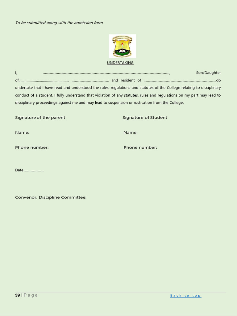 Undertaking Forms | PDF | Justice | Crime & Violence