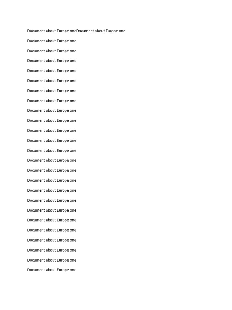 Europe New Docu | PDF | Politics | Travel