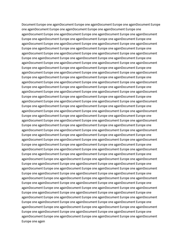 Europe Document | PDF