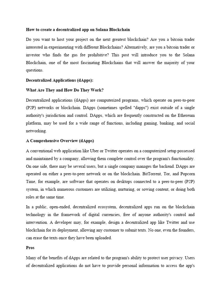 Solana dApp Development Guide | PDF | Computing | Computer Science