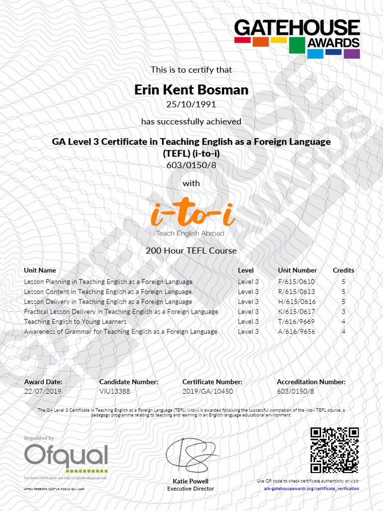 Bundled TEFL Certificate (200 Hours) | PDF | English As A Second Or ...