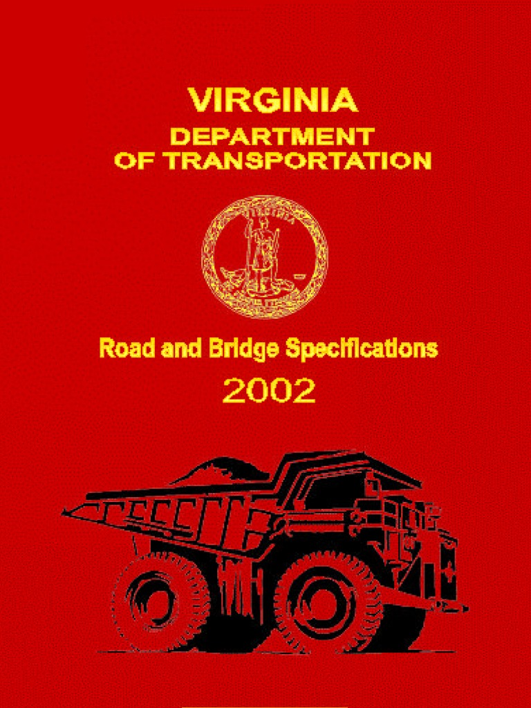 Virginia DOT - Road and Bridge Specifications 2002 | Surety Bond | Concrete