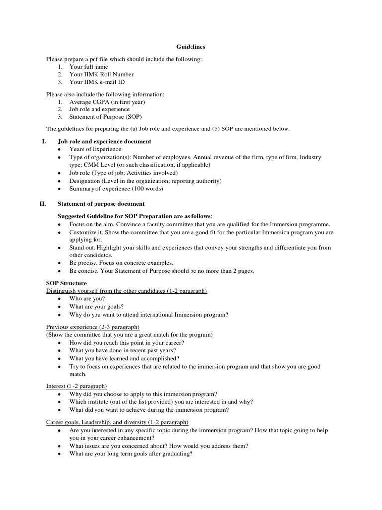 Guidelines for participants.docx | PDF | Experience