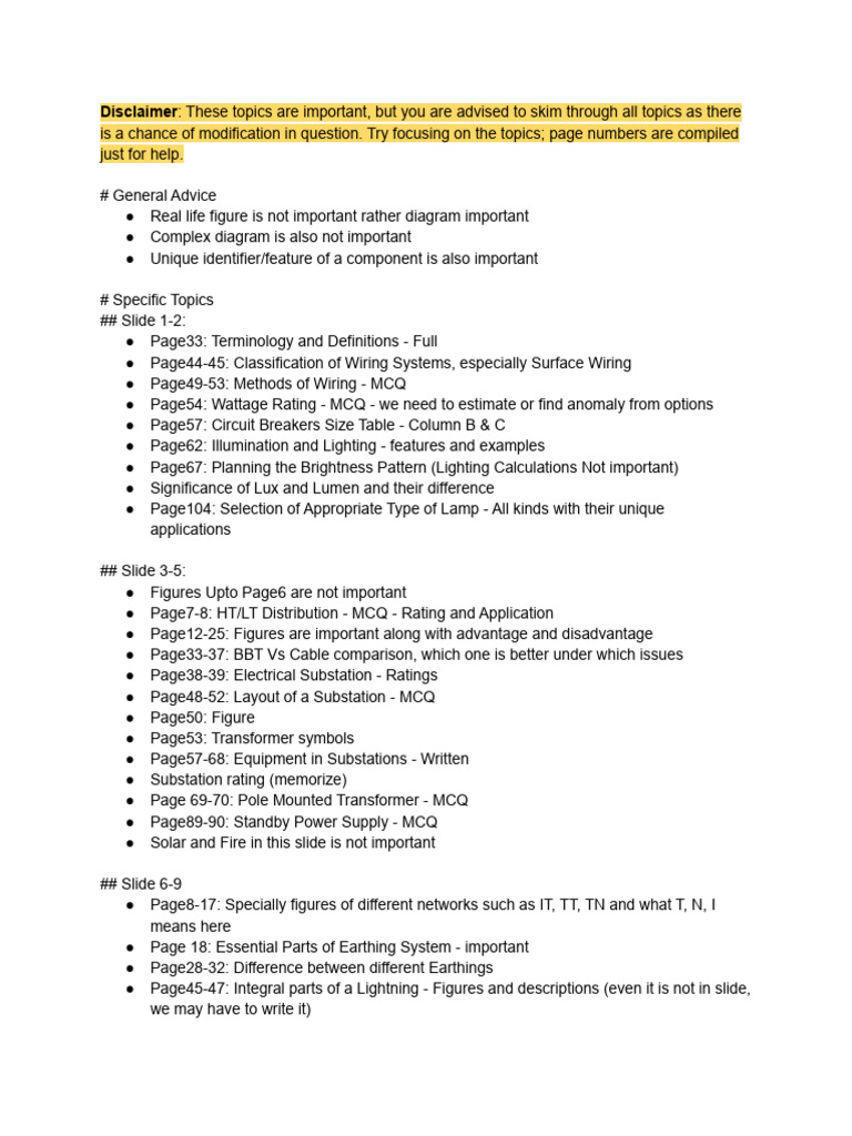 ESD Topics - Quiz | PDF | Electrical Substation | Lighting