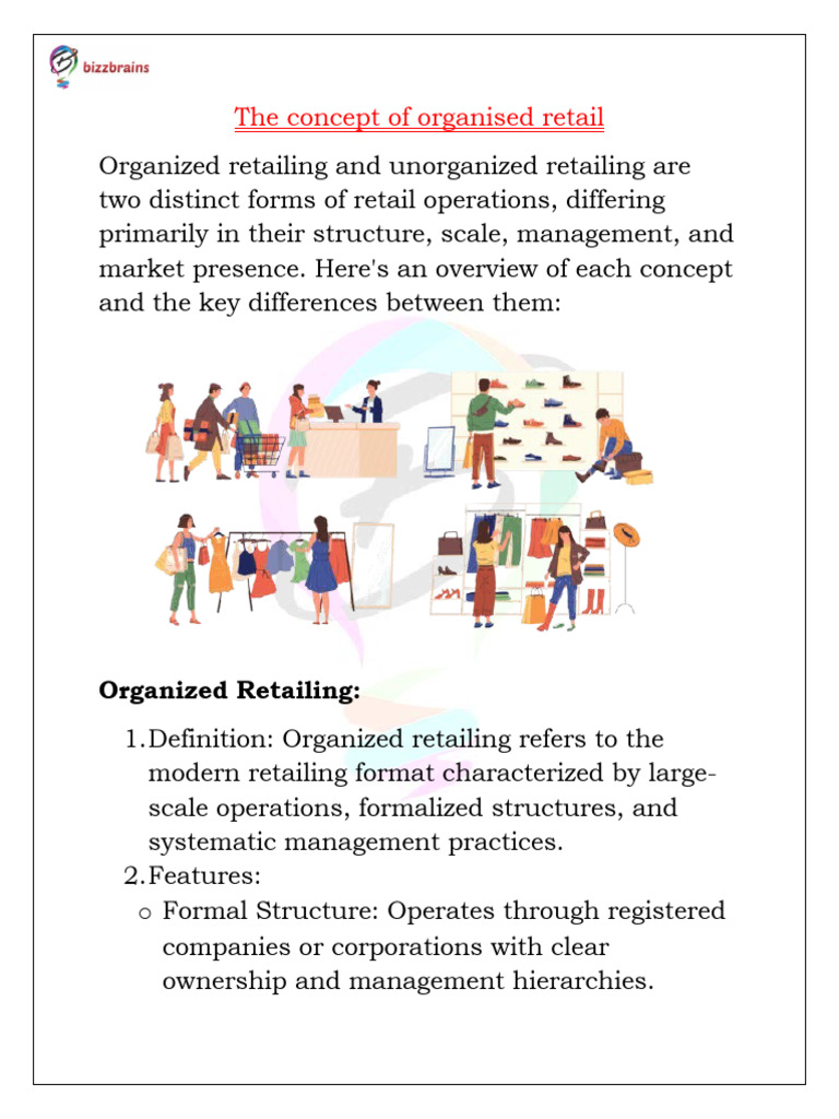 The Concept of Organised Retail | PDF | Retail | Convenience Store