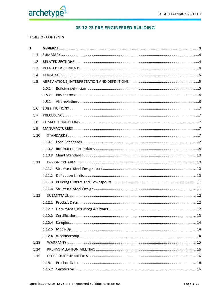 ABM - 051223 Structural Steel - EN-Rev01 | PDF | Framing (Construction ...