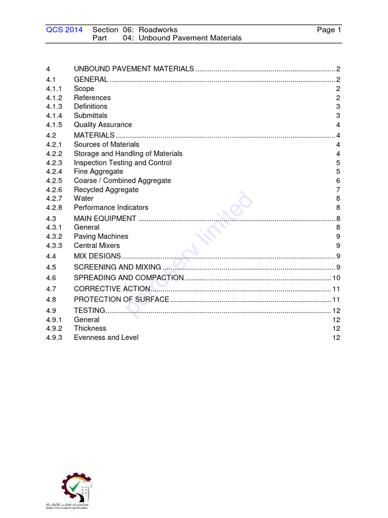 Part 04 - Unbound Pavement Materials | PDF | Road Surface ...