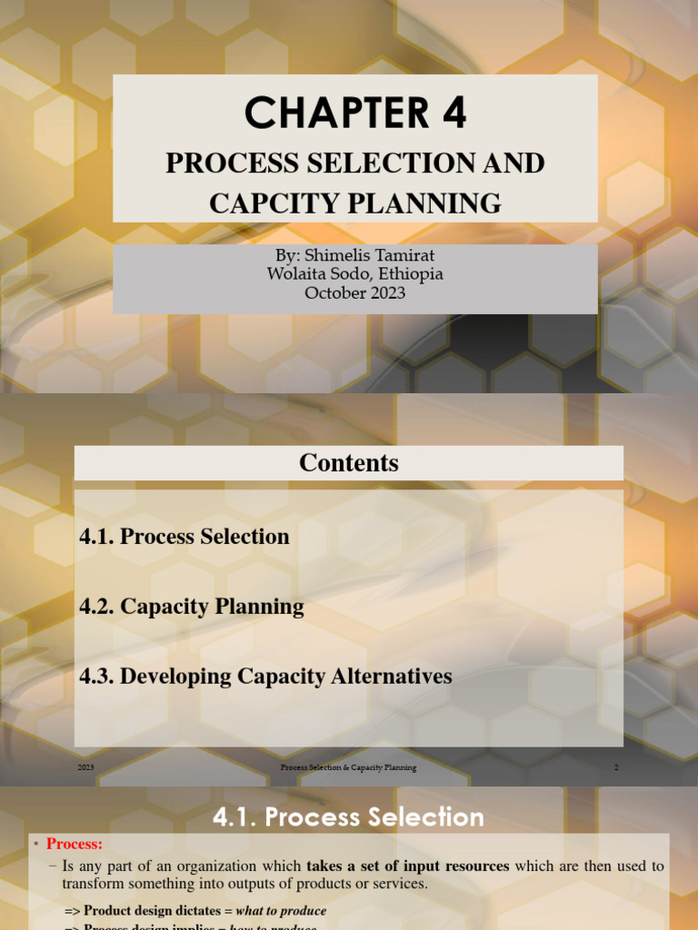 Process Selection and Capacity Planning | PDF | Inventory | Forecasting