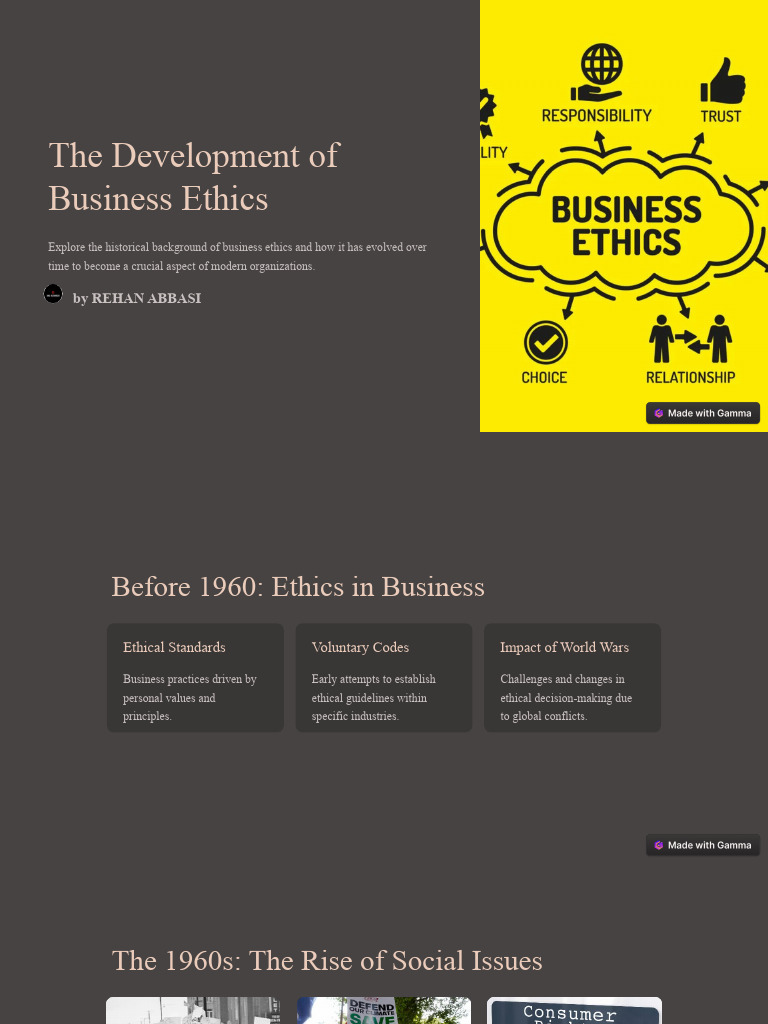 Evolution of Business Ethics Over Time | PDF | Business Ethics | Business
