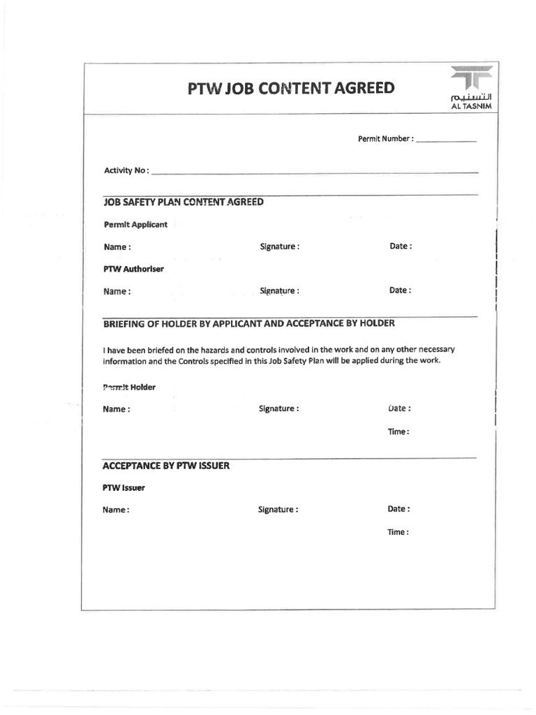 CLASS B Permit Document Al Tasnim | PDF