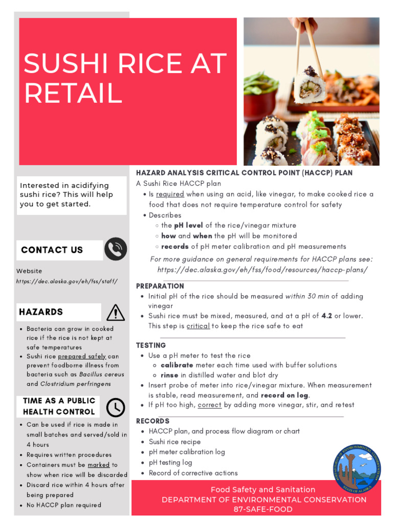 Resources Food Guide Sushi Rice | PDF | Hazard Analysis And Critical ...