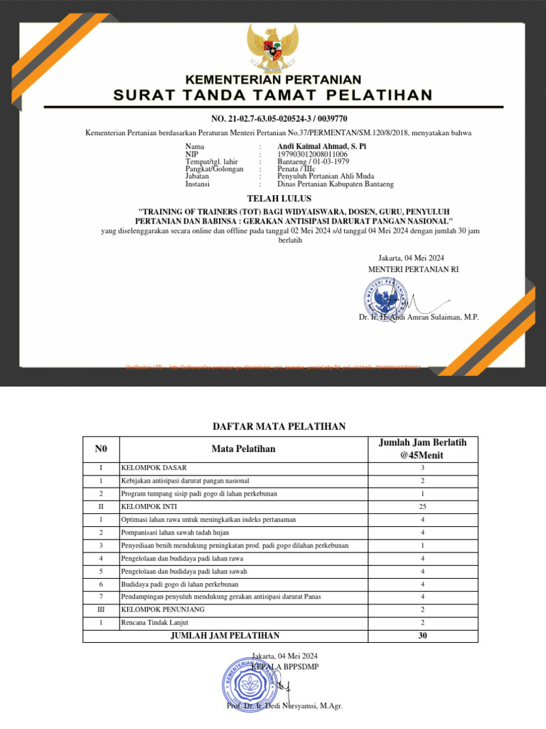 SERTIFIKAT TOT | PDF
