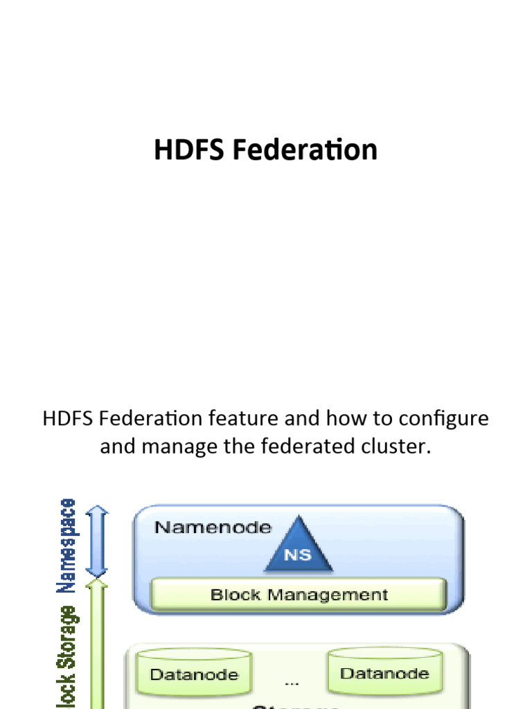 4.2 HDFS Federation | PDF | Apache Hadoop | Computer Cluster