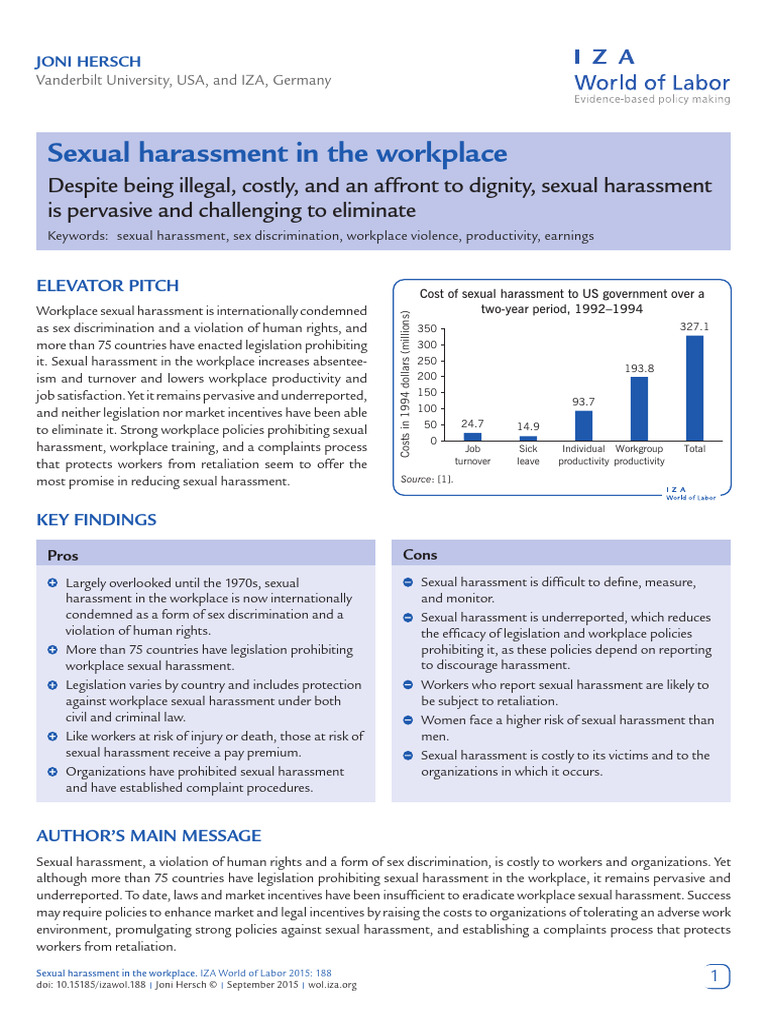 Workplace Harassment: Legal Gaps | PDF | Sexual Harassment | Survey ...