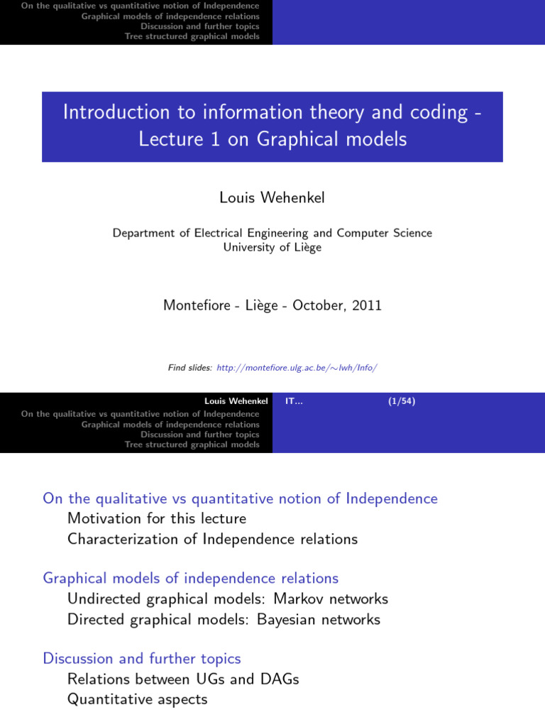 Chapter 3 | PDF | Bayesian Network | Theoretical Computer Science