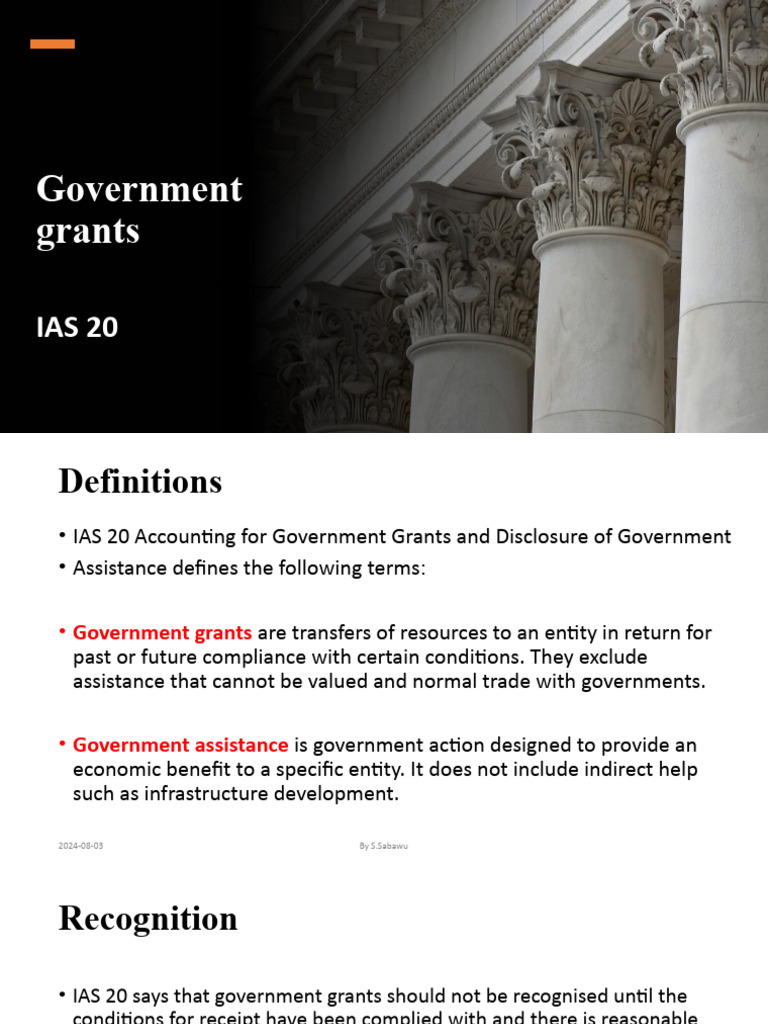 IAS 20-Government Grants | PDF | Expense | Depreciation