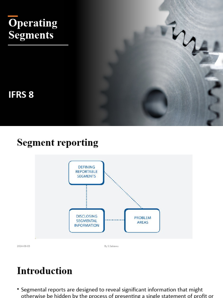 IFRS 8-Operating Segments | PDF | Economies | Financial Accounting