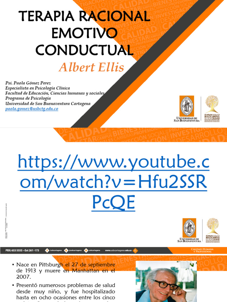 Trec Albert Ellis | PDF | Terapia racional de comportamiento emotivo ...