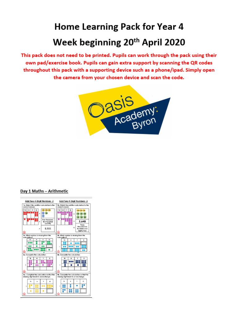 Home Learning PackYear4Week1 | PDF | Deforestation | Rainforest